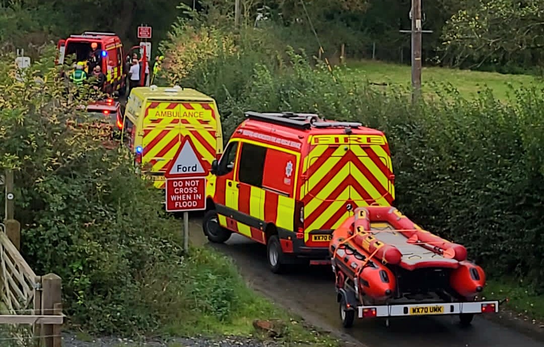 Two rescued as large van becomes stranded in Droitwich's Shell Ford ...